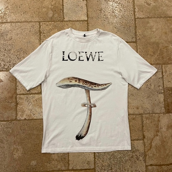 Loewe | Shirts | Loewe Mushroom White Tee | Poshmark
